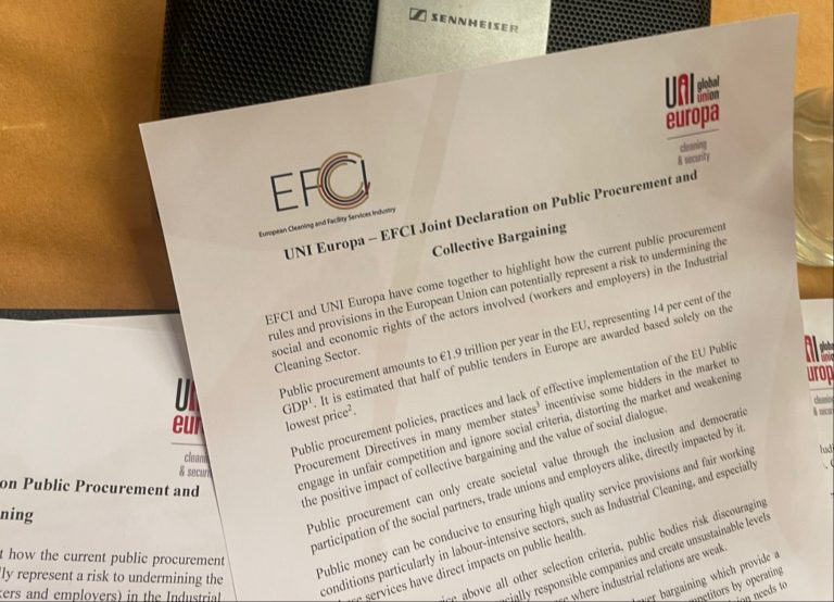 EFCI – European Cleaning and Facility Services Industry.