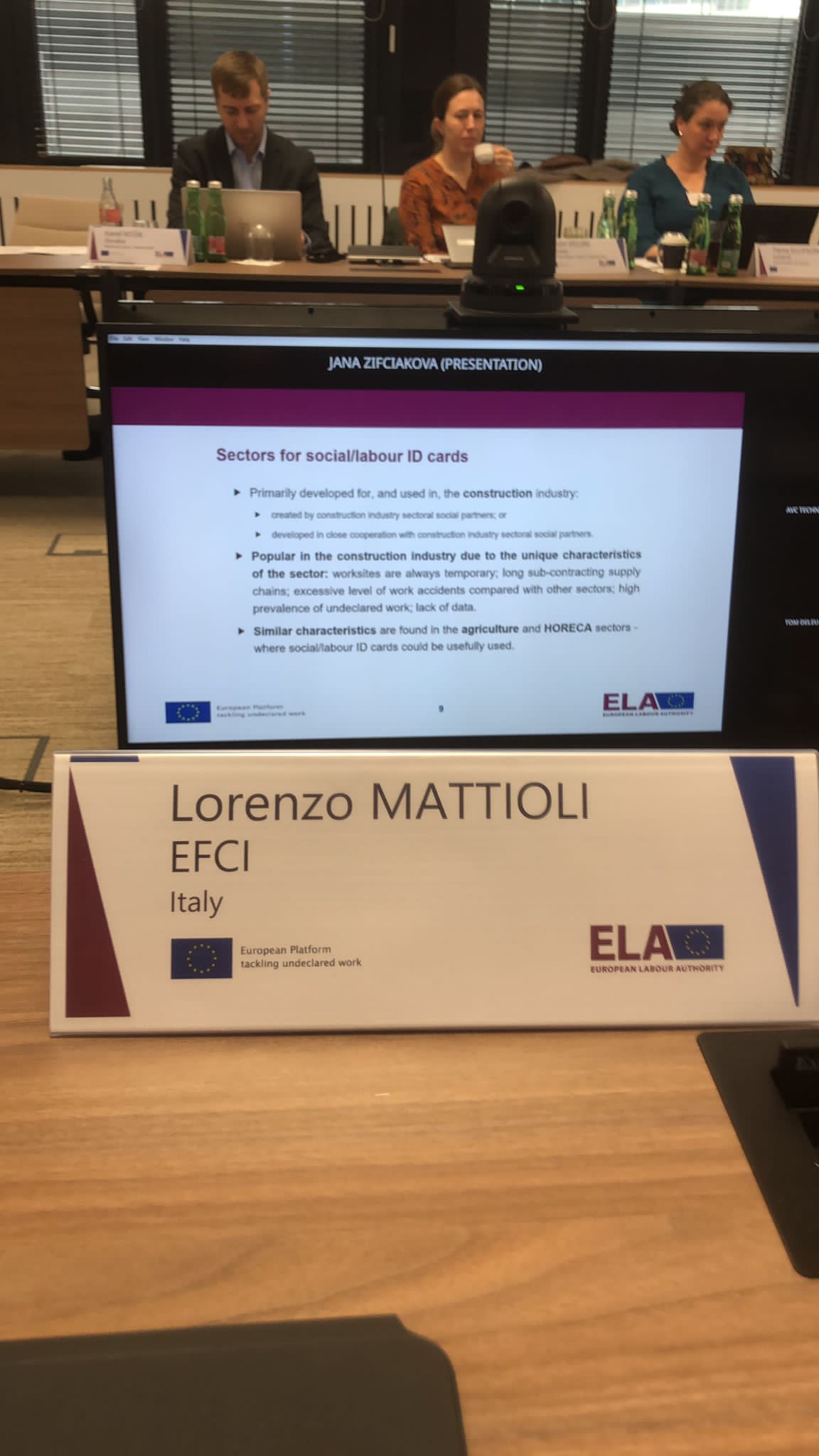 EFCI at the meeting of the ELA’s Platform on Undeclared Work in ...
